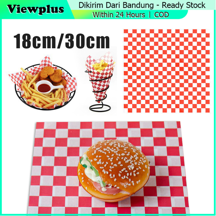 Jual 100Pcs Wax Paper Food 30x30cm / 20x20cm 100 Lembar Wrapping Paper ...