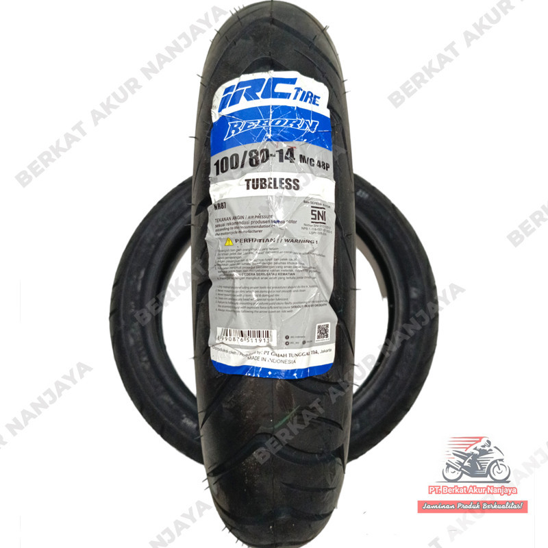 Jual Ban Motor IRC NR87 Reborn 100 80 14 NR 87 Tubeless Vario Bonus ...