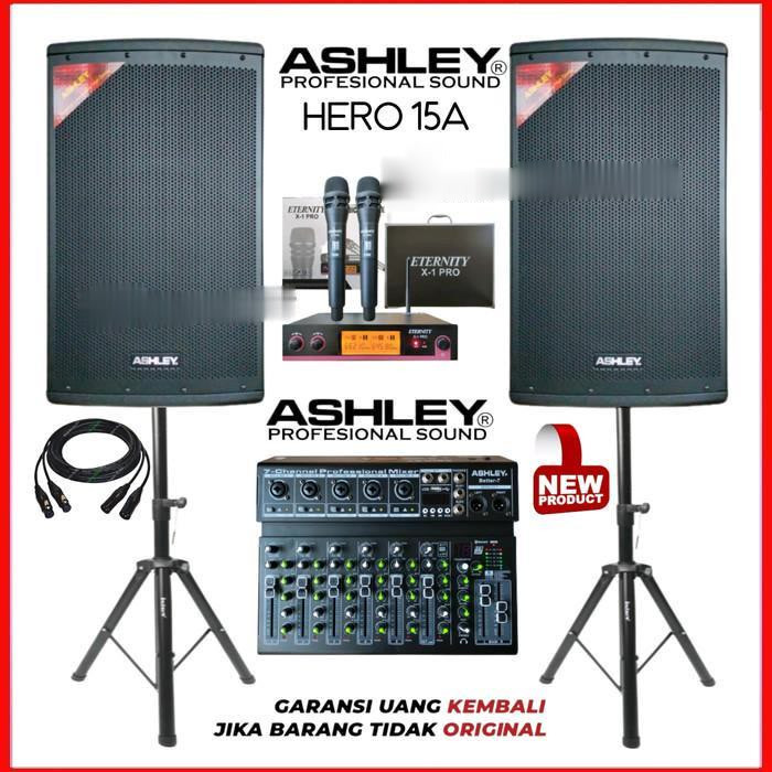 Jual Paket Karaoke Speaker Ashley Hero 15 A / Mixer Ashley Better7 ...