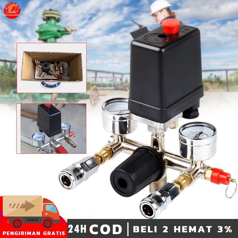 Jual WY01 Kompresor Udara Pressure Valve Switch Manifold Relief ...