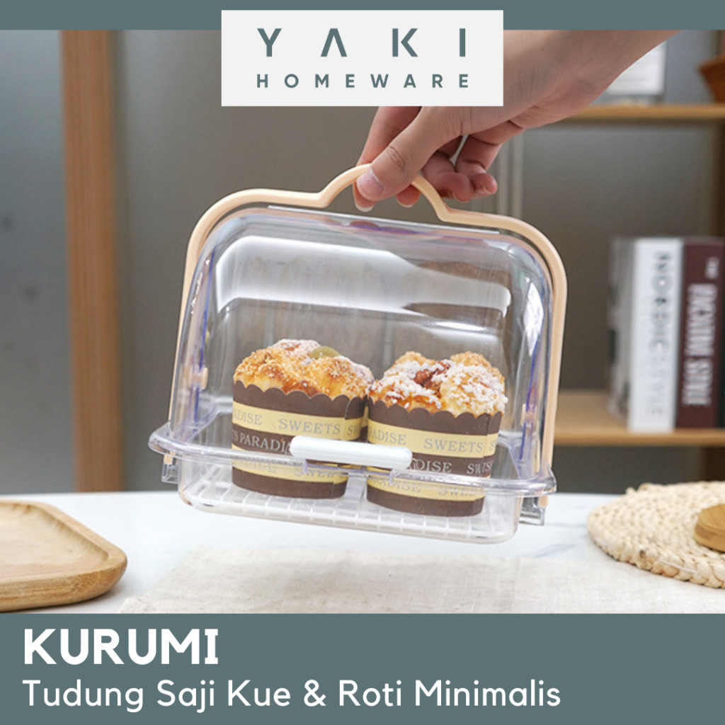 Jual CCF46 YAKI - KURUMI Cover Kotak Cake Tray Simple Penyimpanan Kue ...
