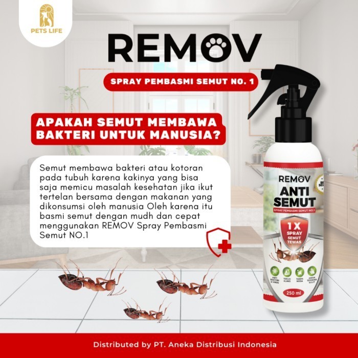 Jual REMOV Spray Anti Semut Pembasmi Pengusir Pembunuh Hama Racun Obat ...