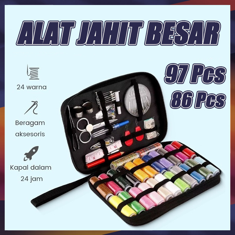 Jual Set Alat Jahit 97Pcs/86Pcs/Sewing Kits/Jumbo Set/Sewing Set with ...