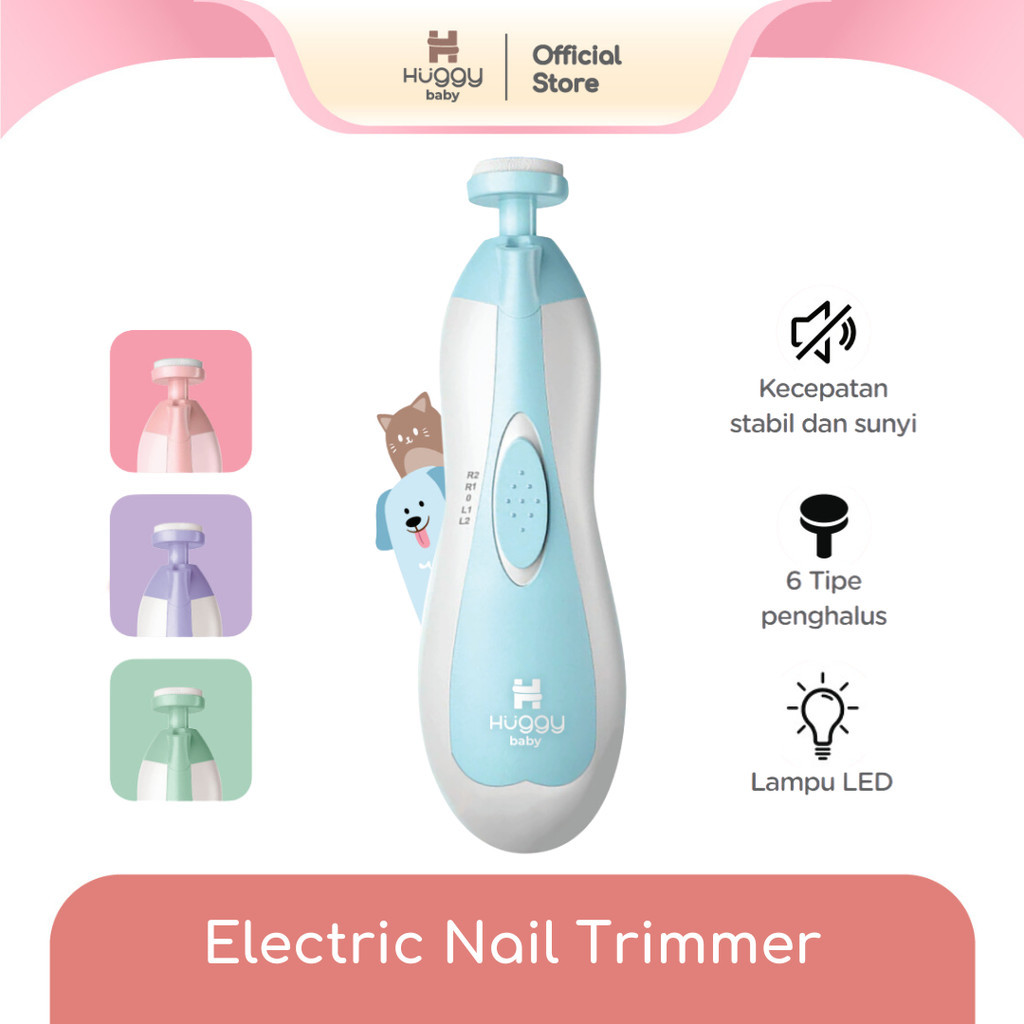 Jual Huggy Baby GKE01 Electric Nail Trimmer Set | Gunting Kuku Elektrik Bayi & Dewasa | Shopee ...