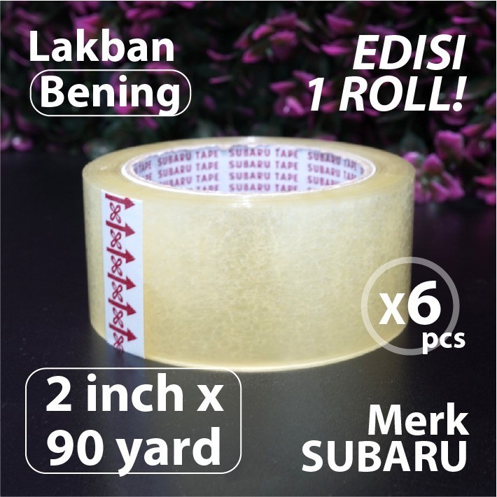 Jual (Bekasi) Paket 6 pcs - Lakban Bening 2 inch x 90 yard - Merk ...