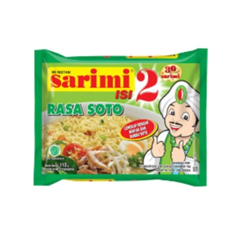 Jual Sarimi Kuah Isi 2 Rasa Baso Sapi atau Soto 1 dus isi 24 pcs @ 113g ...