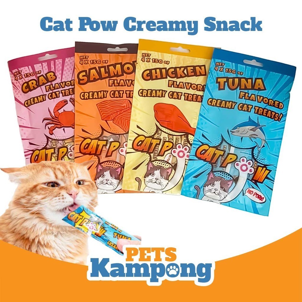 Jual CATPOW Creamy Treats Snack Kucing Isi 4 Sachet Cemilan Kucing ...