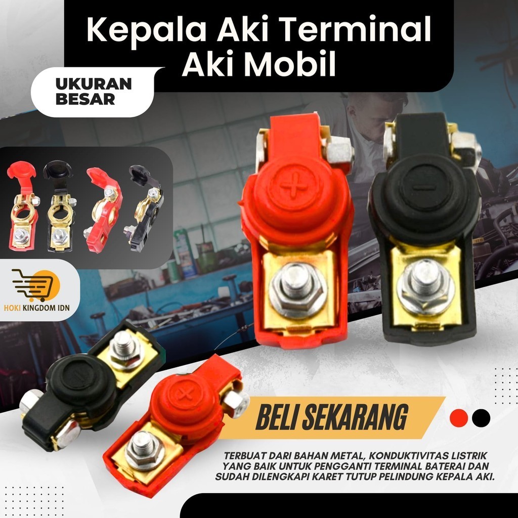 Jual Terminal Kepala Aki Mobil Ukuran Besar Metal Pelindung Kepala Aki ...