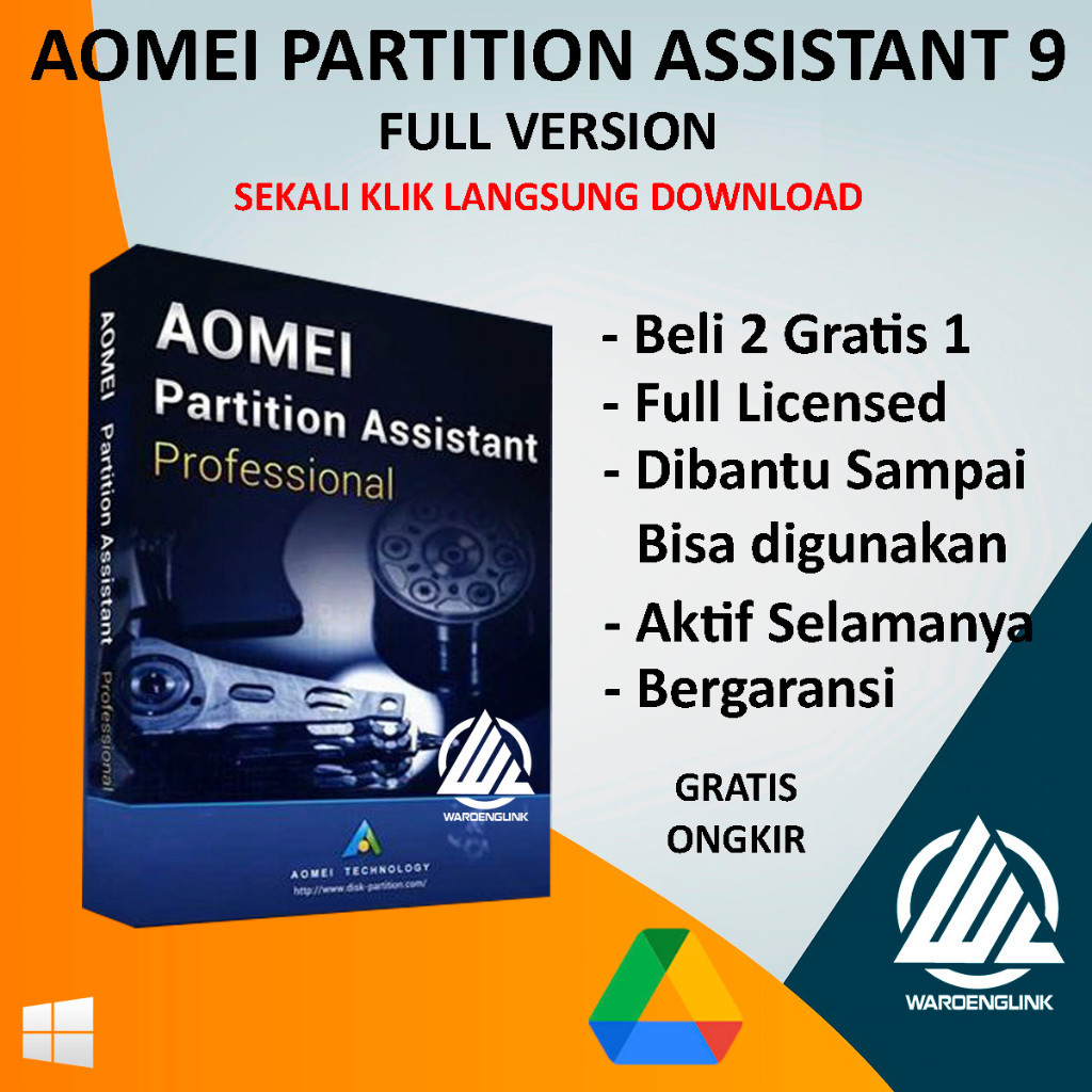 Jual [wl] AOMEI PARTITION ASSISTANT 9 AKTIVASI - SOFTWARE MURAH ...