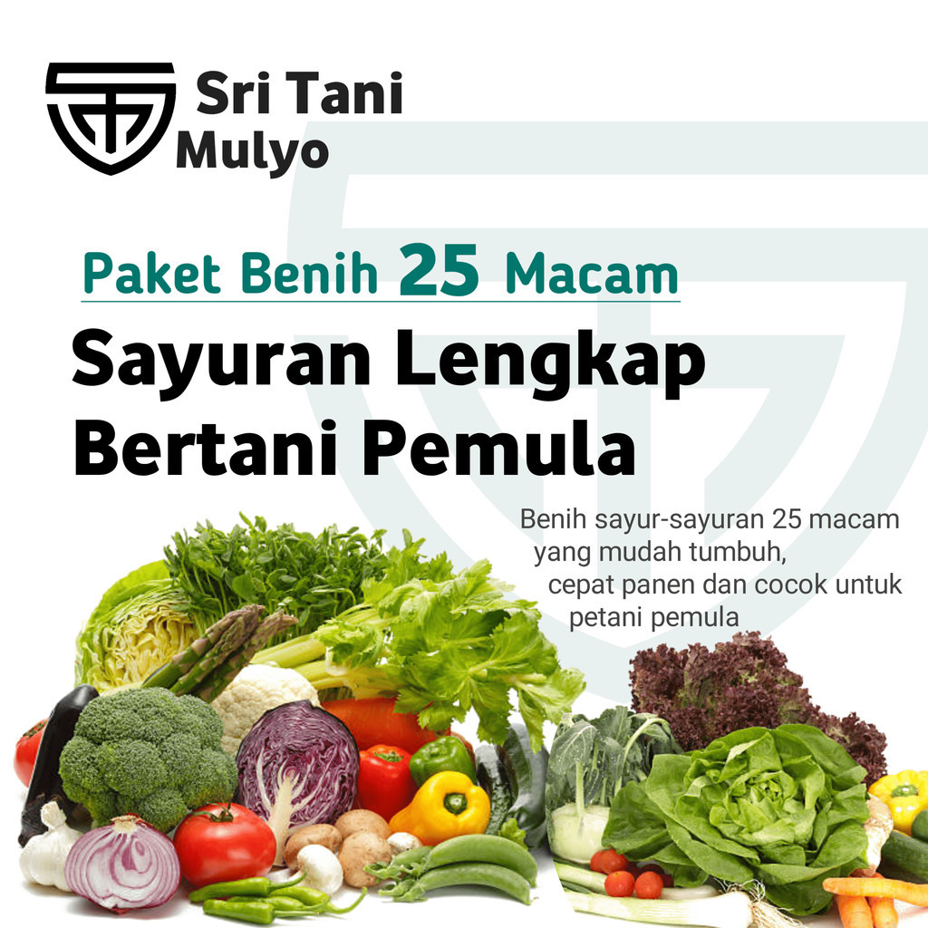 Jual Bibit Sayuran Paket Lengkap 25 Macam Benih Sayuran Pemula 30 Hari ...