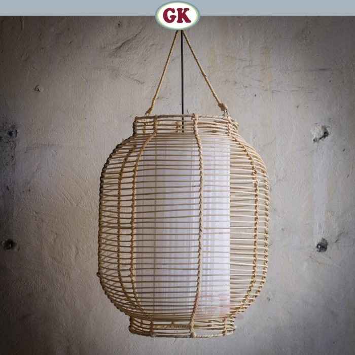 Jual Kap Lampu Gantung Rotan LENTERA 11 D35 - Handcrafted Rattan Lampshade Perfect Interior ...