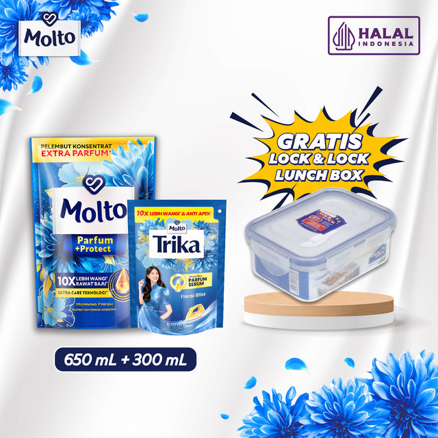 Jual Buy 1 Molto Blue 650ml + 1 Molto Trika Floral Bliss 300ml Free ...