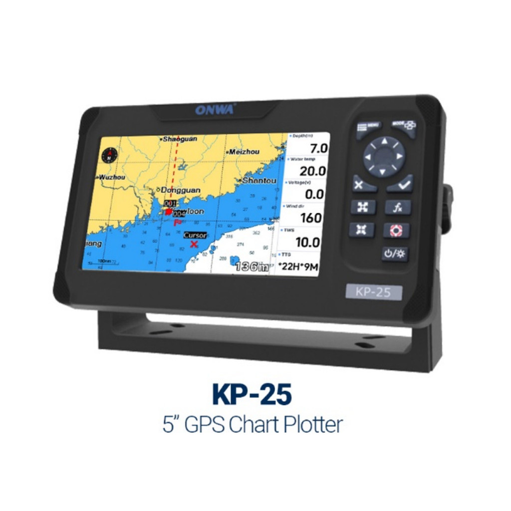 Jual ONWA KP-25 5-inch Marine GPS Chart Plotter GPS SBAS Marine Navigator Locator Display ...
