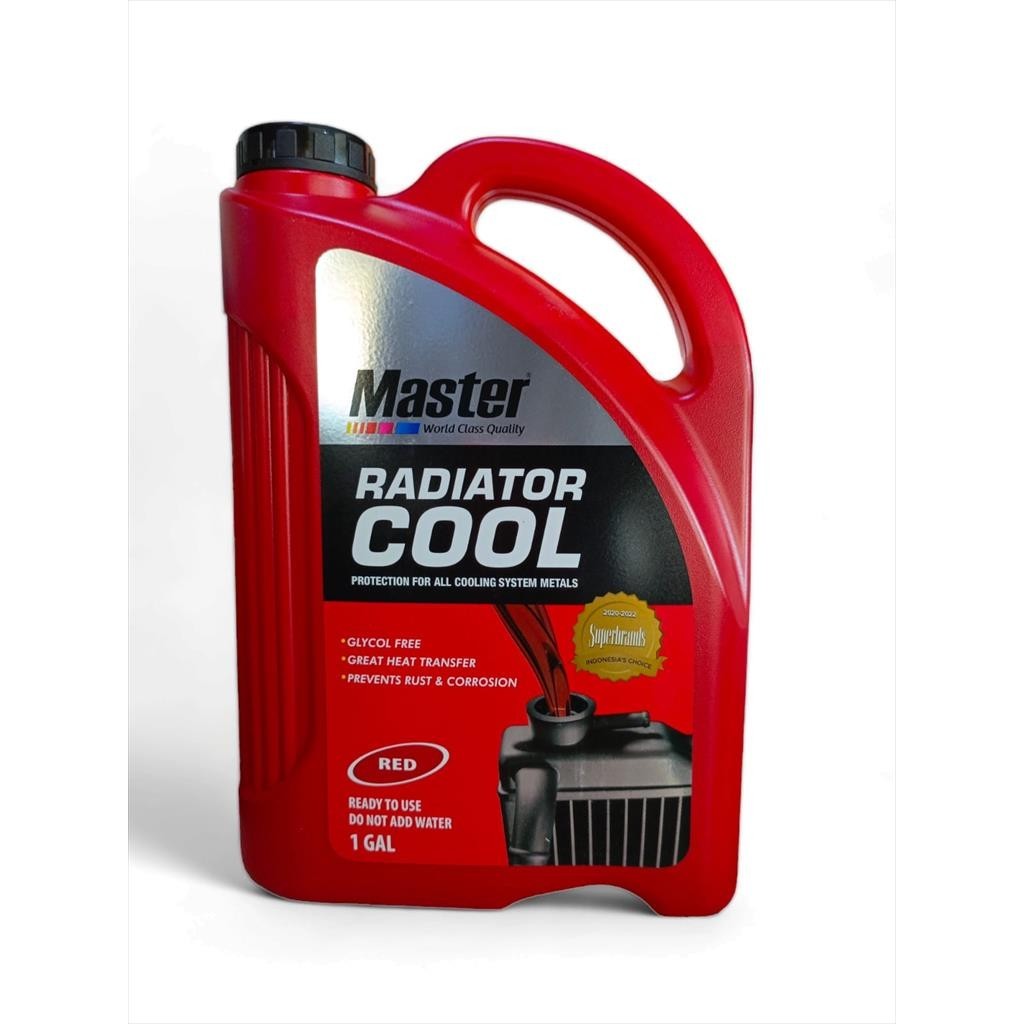 Jual Air Radiator Coolant Master Cool Red Merah 4 Liter Galon | Shopee ...