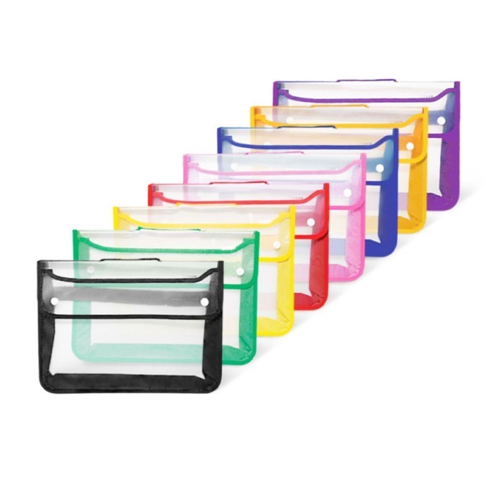 Jual Big 7010 Map Jaring Kancing Map Sekolah/Kerja Zipper Bag Pocket ...