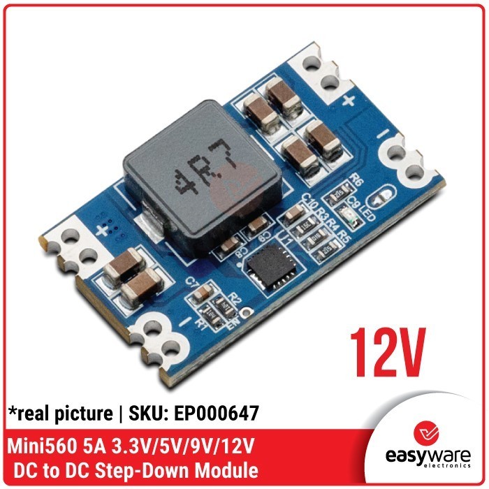 Jual DC99 MINI560 5A 3.3V 5V 9V 12V DC DC Step Down Module Mini 560 Step Down - 12V | Shopee ...