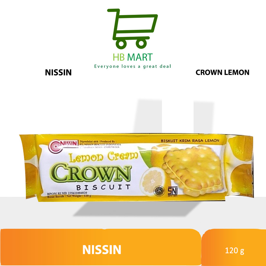 Jual NISSIN NISSIN LEMON CREAM CROWN 120GR / BISKUIT RASA LEMON 120 G ...