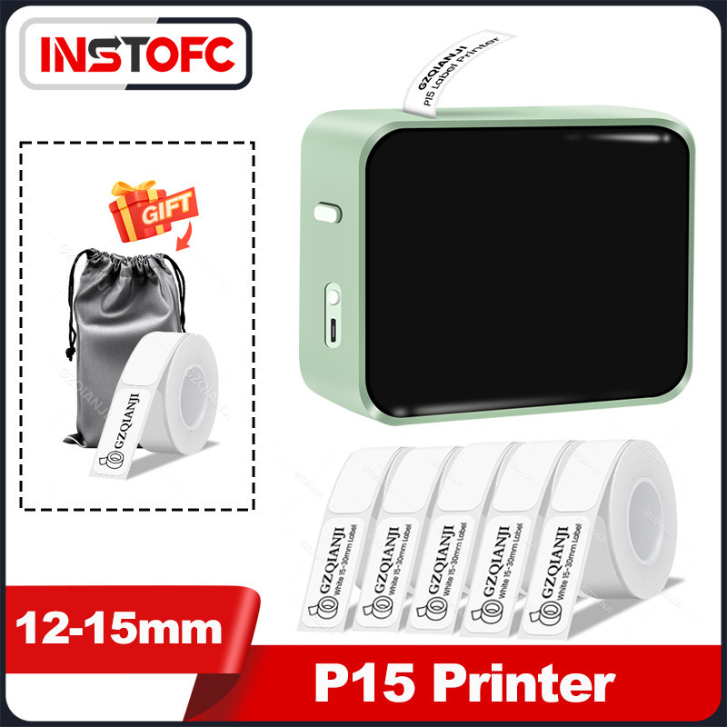 Jual P15 Portable Bluetooth Label Thermal Printer Wireless Handheld Sticker Barcide Maker with ...