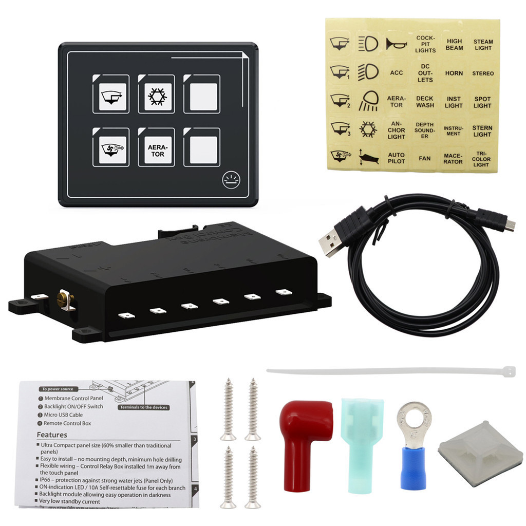 Jual Car Universal 6P Membrane Control Switch Panel with Backlight ...