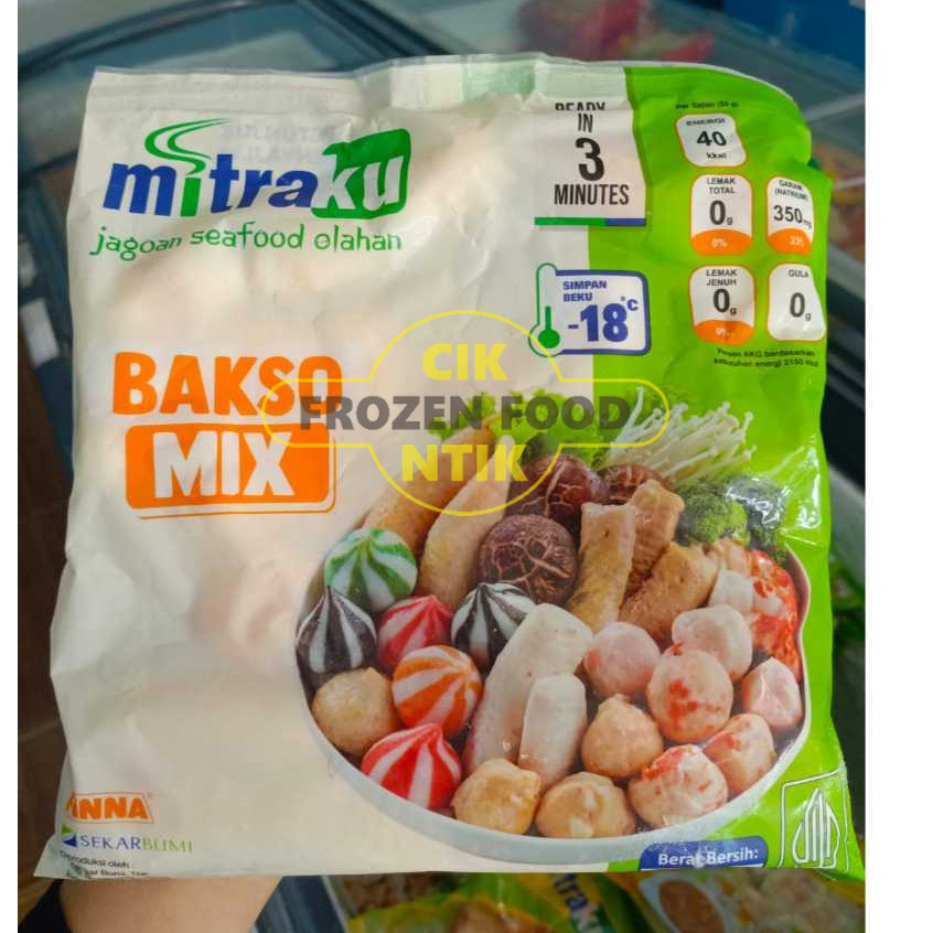 Jual Mitraku bakso mix campur 500g Frozen food cik ntik Jambi cemilan ...