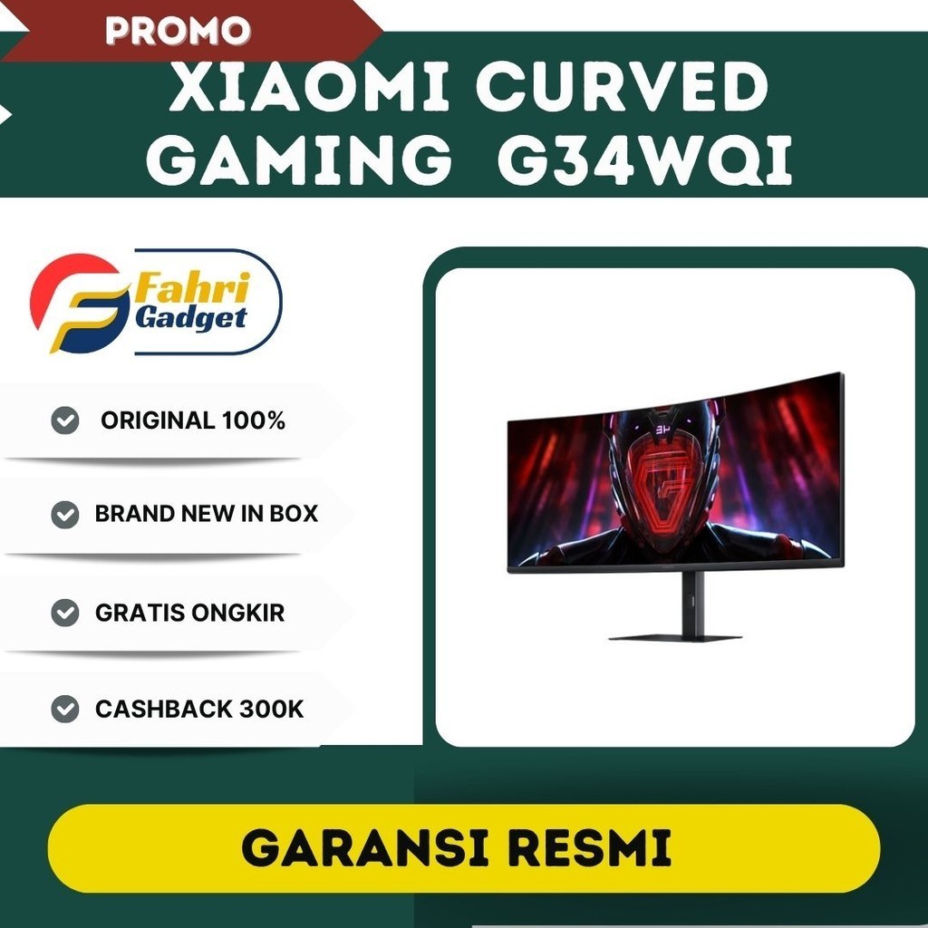 Jual Xiaomi Curved Gaming Monitor G34WQi - Layar Lengkung 34" dengan ...
