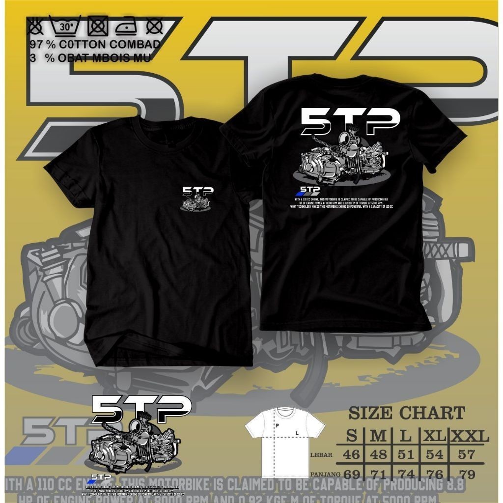 Jual T-SHIRT 5tp_kaos motor kaos 5tp kaos terbaik mesin 5tp caisar ...