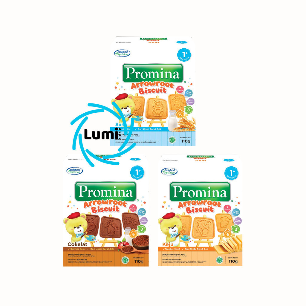 Jual Promina Arrowroot Cookies N-Shape Rasa Coklat Keju Susu 110 g ...