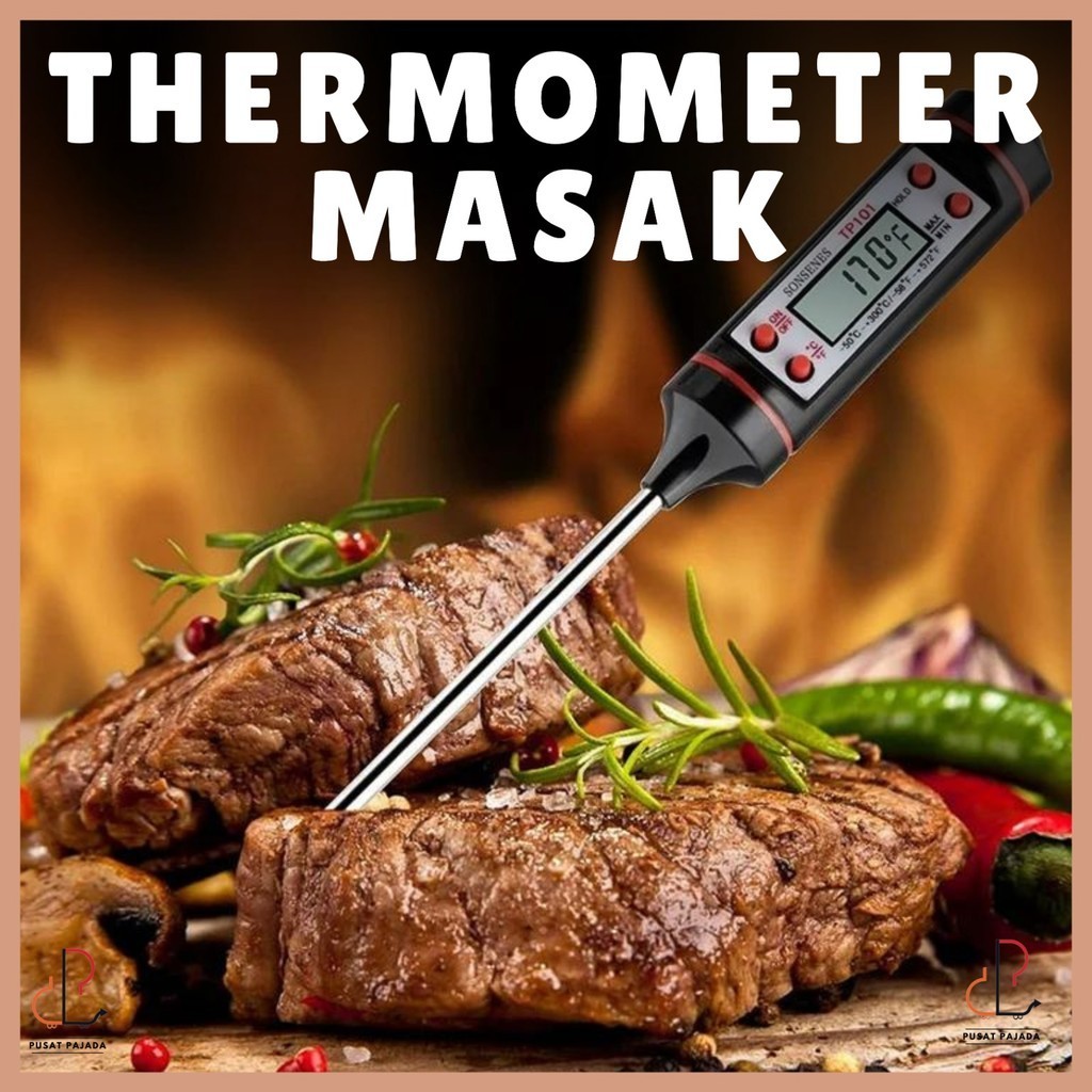 Jual Thermometer Digital Masak Dapur Termometer Masakan Suhu Air Daging ...