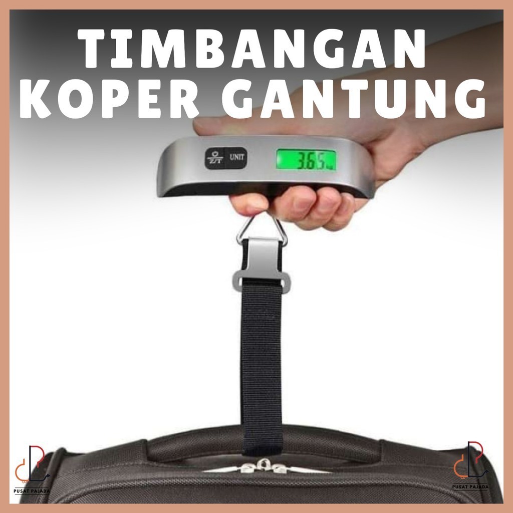 Jual Timbangan Koper Gantung Digital 50kg Electronic Luggage Scale Timbangan Bagasi Silver ...