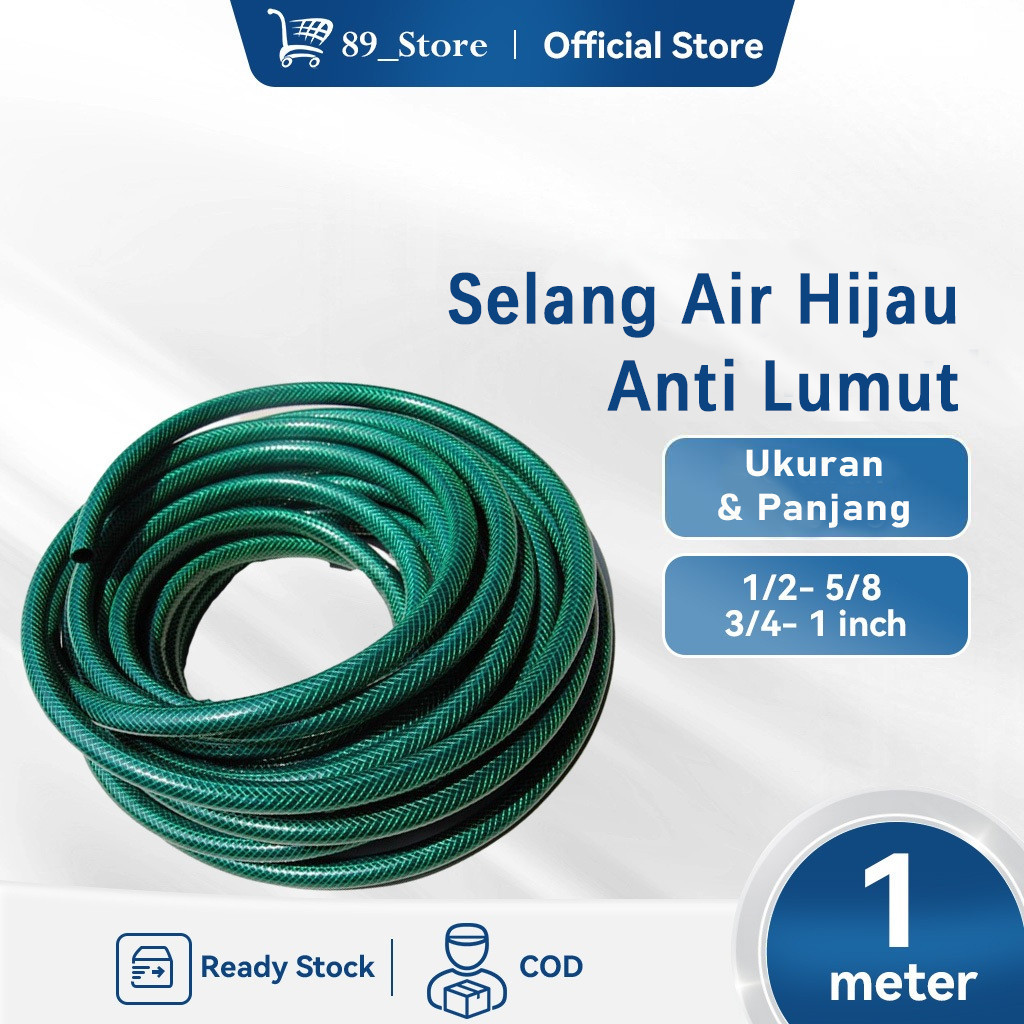 Jual SELANG AIR PERMETER 1/2 5/8 3/4 1 INCH HIJAU ANTI LUMUT SELANG TAMAN FLEKSIBEL TERMURAH ...