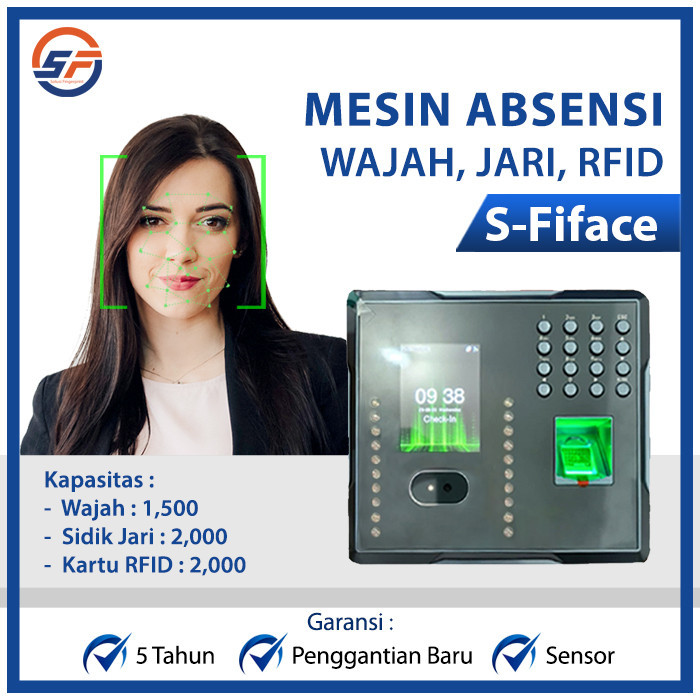 Jual Mesin Absen MAGIC SFIFACE Mesin Absensi Wajah Sidik Jari Kartu ...