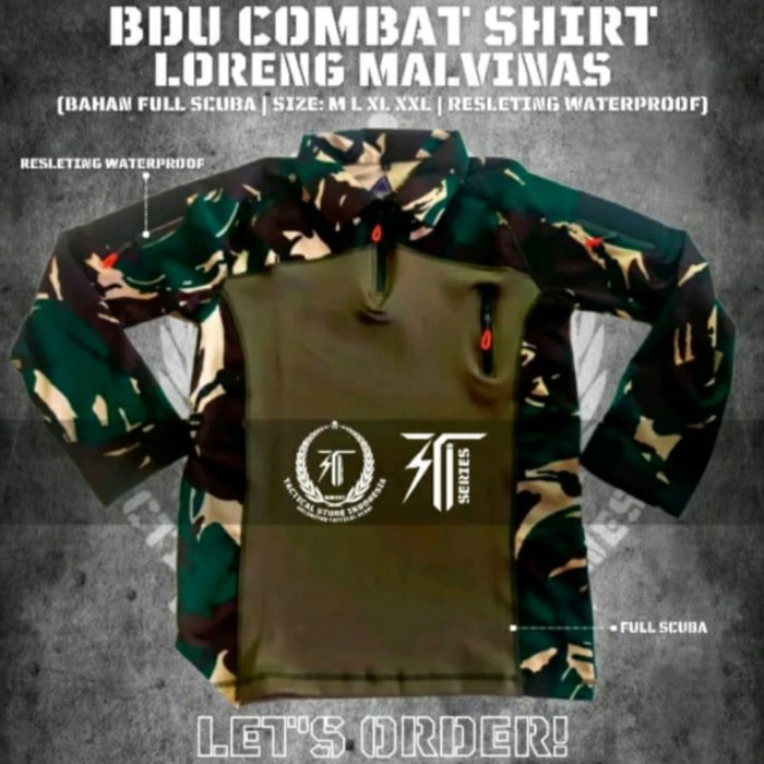 Jual BDU Scuba - BDU Combat Shirt Lengan Panjang - Loreng Malvinas | Shopee Indonesia
