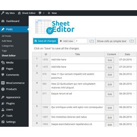 Jual WP Sheet Editor Custom Tables Pro | Shopee Indonesia
