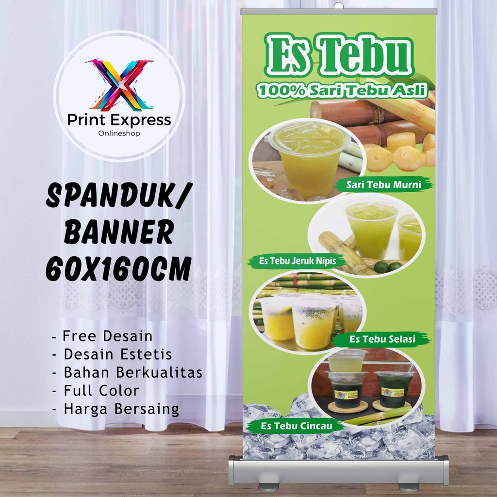 Jual Cetak Spanduk Es Tebu 100% Sari Tebu Murni 60x160 Cm Bisa Rekues ...