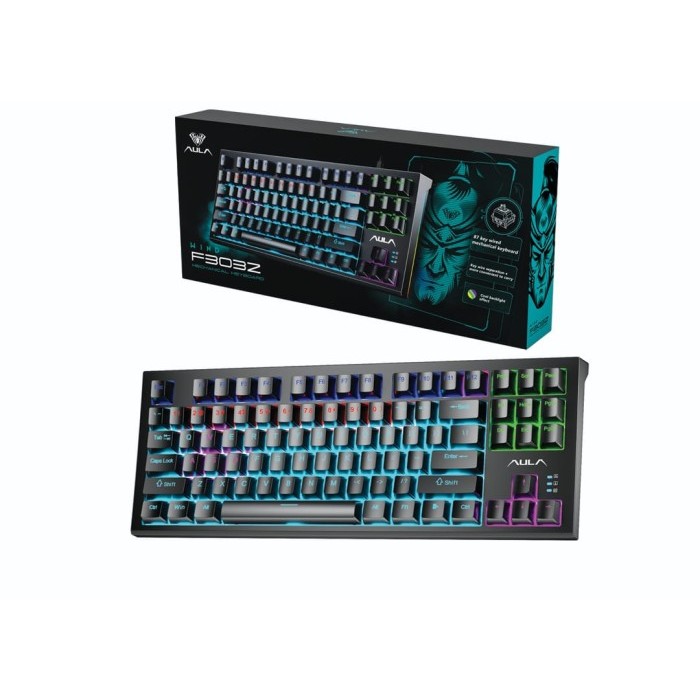 Jual AULA F3032 Mechanical Gaming Keyboard - BLACK (BROWN SWITCH ...