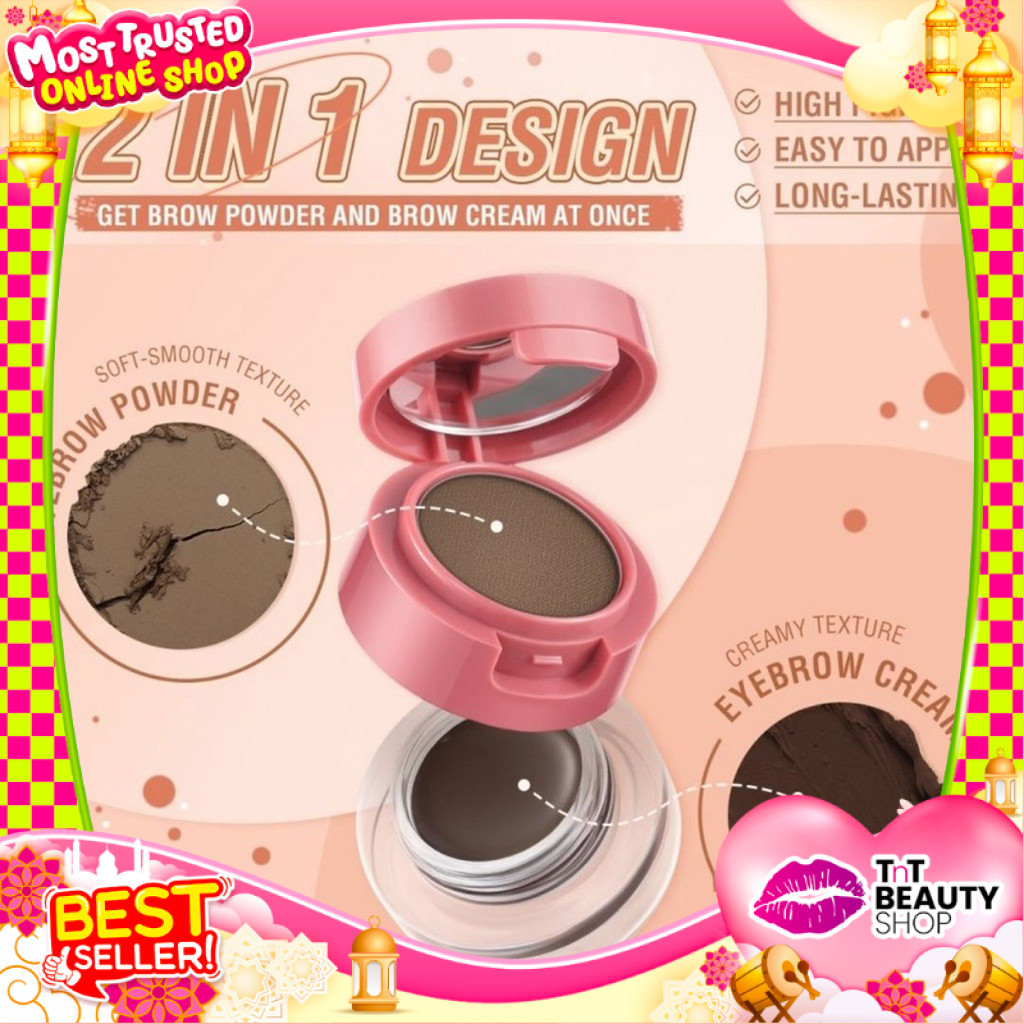 Jual PINKFLASH Duo Effect Eyebrow Kit 2-in-1 Eyebrow Cream & Powder Gel ...