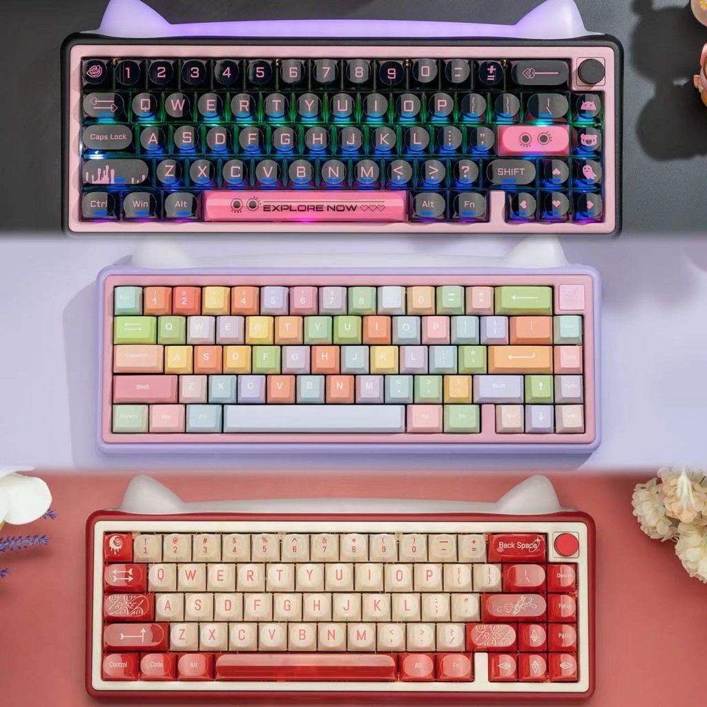 Jual Chilkey Paw 65 Mechanical Keyboard, Tri-mode Flex Cut PCB Wireless ...