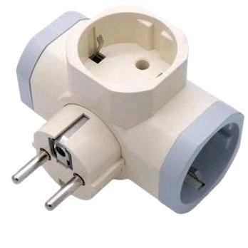 Jual Steker T TEE Cabang 3 Colokan Stop kontak Visalux VKA 8822 CG ...