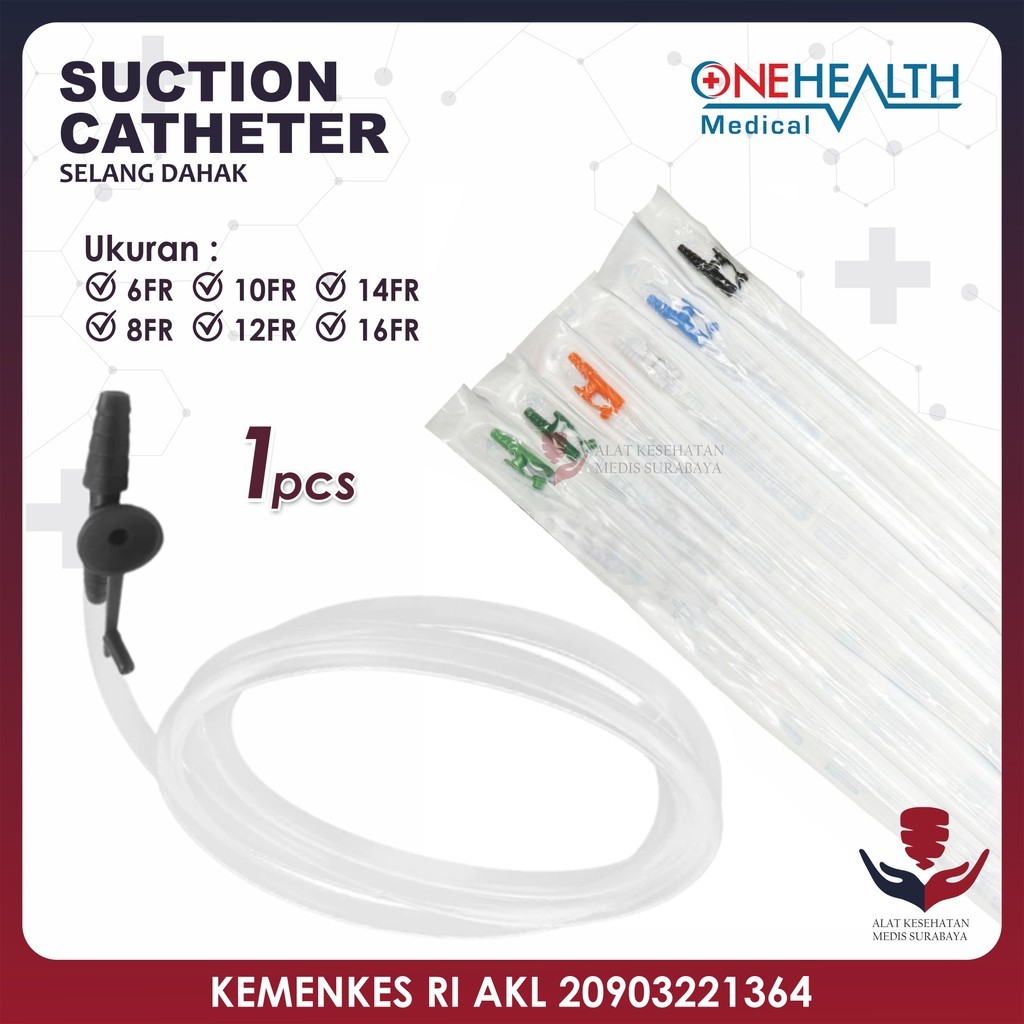 Jual OneHealth Suction Catheter Selang Penyedot Dahak Peralatan ...