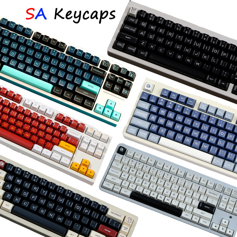 Jual 160 Keys GMK SA Profile Keycaps WOB BOW Rome Fishing Double Shot ...