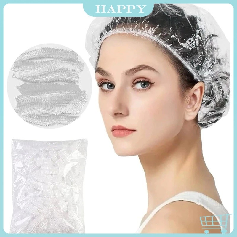 Jual (100Pcs) Shower Cap Sekali Pakai / Hair Mask / Topi Mandi/HAIR CAP ...