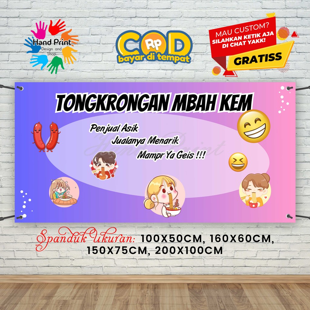 Jual Cetak Spanduk Banner Jajanan Angkringan MMT Spanduk Custom 200x100 ...