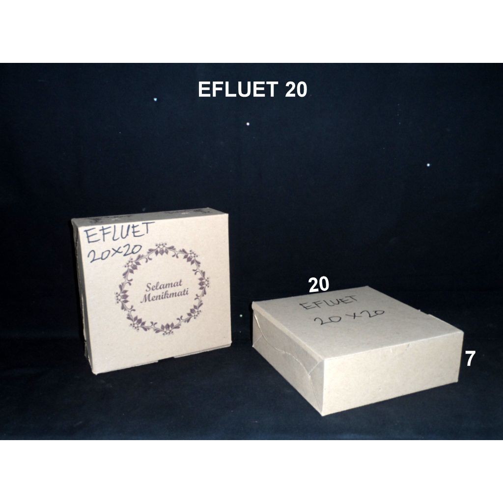 Jual [100 biji] Box Kardus E-Flute Motif 10x10x3 cm / BOX KARTON ...