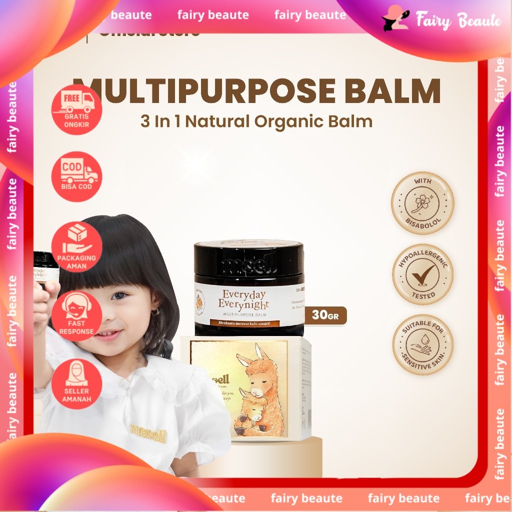Jual Moell Multipurpose Balm 30gr - Everyday Everynight lembabkan kulit Natural Organic - moel ...