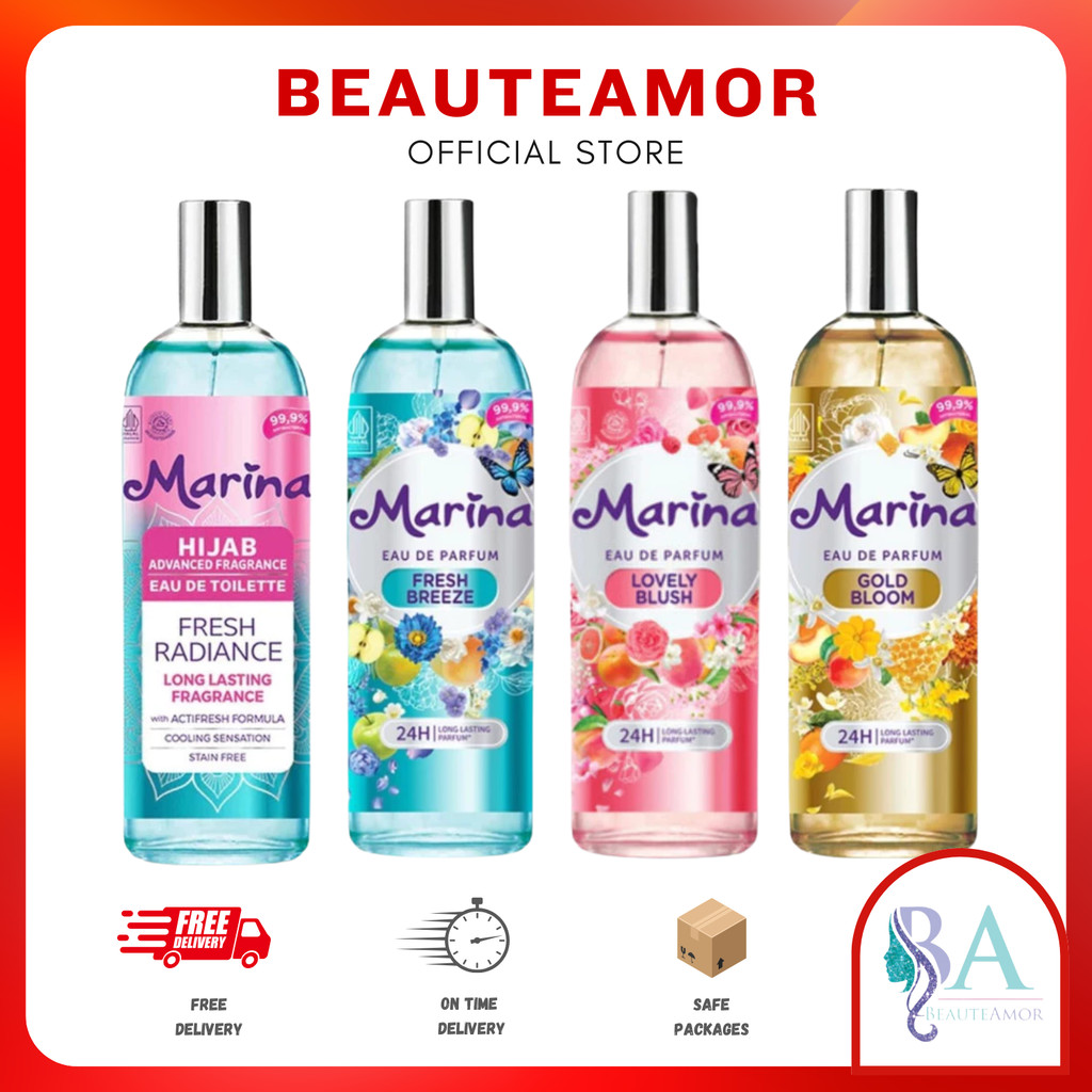 Jual MARINA Eau De Parfum Luxe 98 ML - Fresh Breeze | Lovely Blush ...