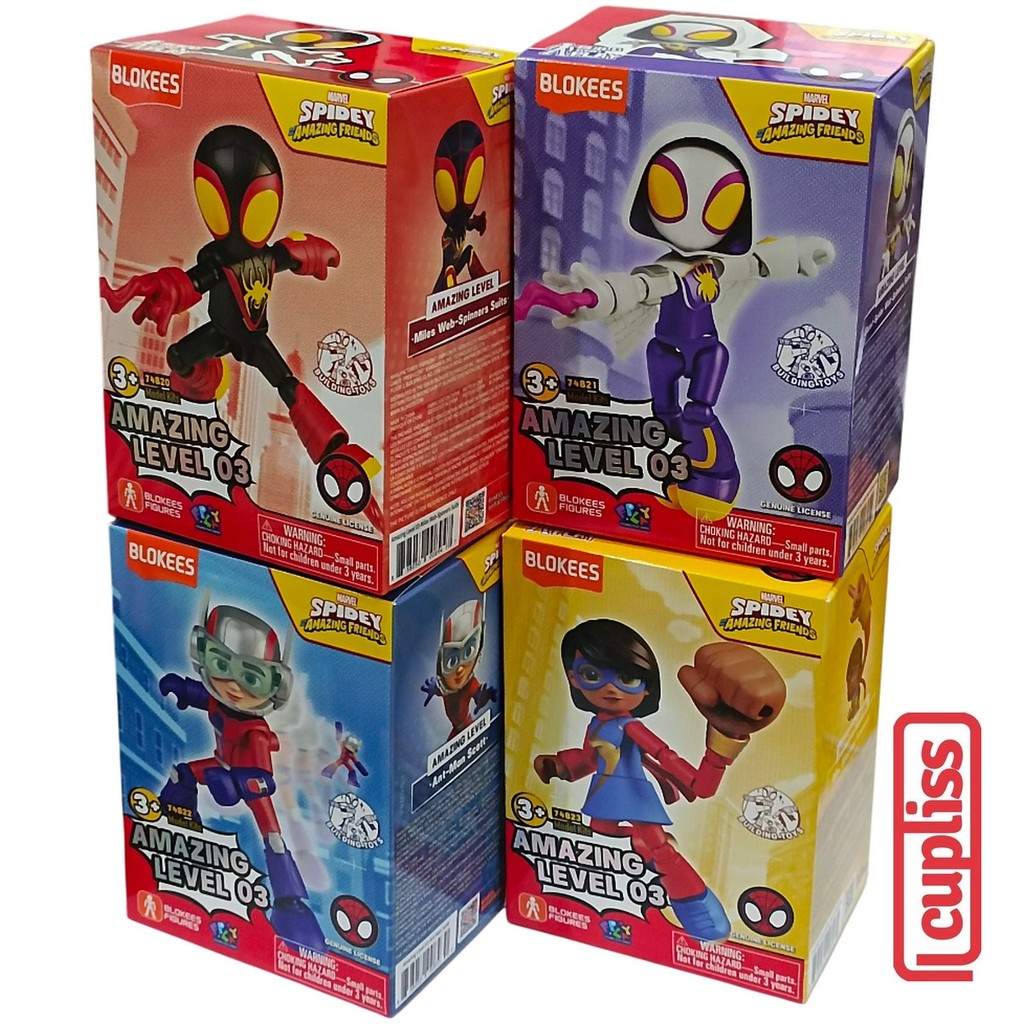 Jual BLOKEES Figures Marvel Spidey Amazing Level 03 Miles Web Ghost ...
