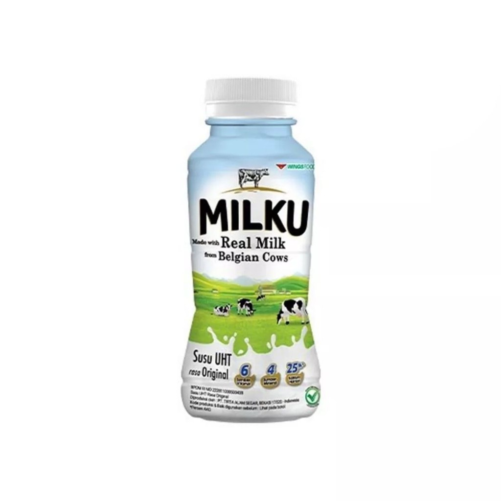 Jual Wings Milku Susu UHT Original Botol 200 mL | Shopee Indonesia