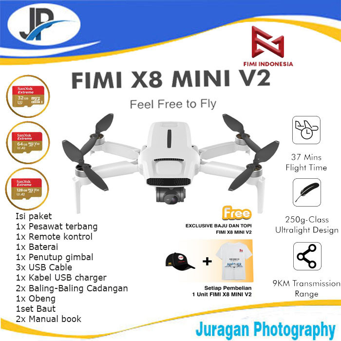 Jual promo spesial FIMI X8 MINI V2 Drone GPS 9km 4K 3-axis Gimbal - Drone Fimi X8 Mini V2 ...