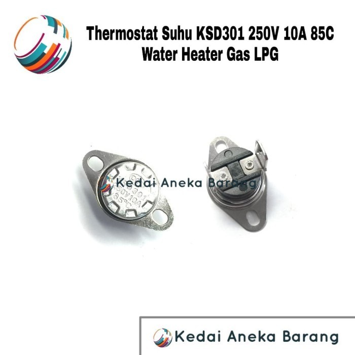 Jual Bonnet Thermostat Termostat Suhu KSD301 250V 10A 85C Water Heater ...