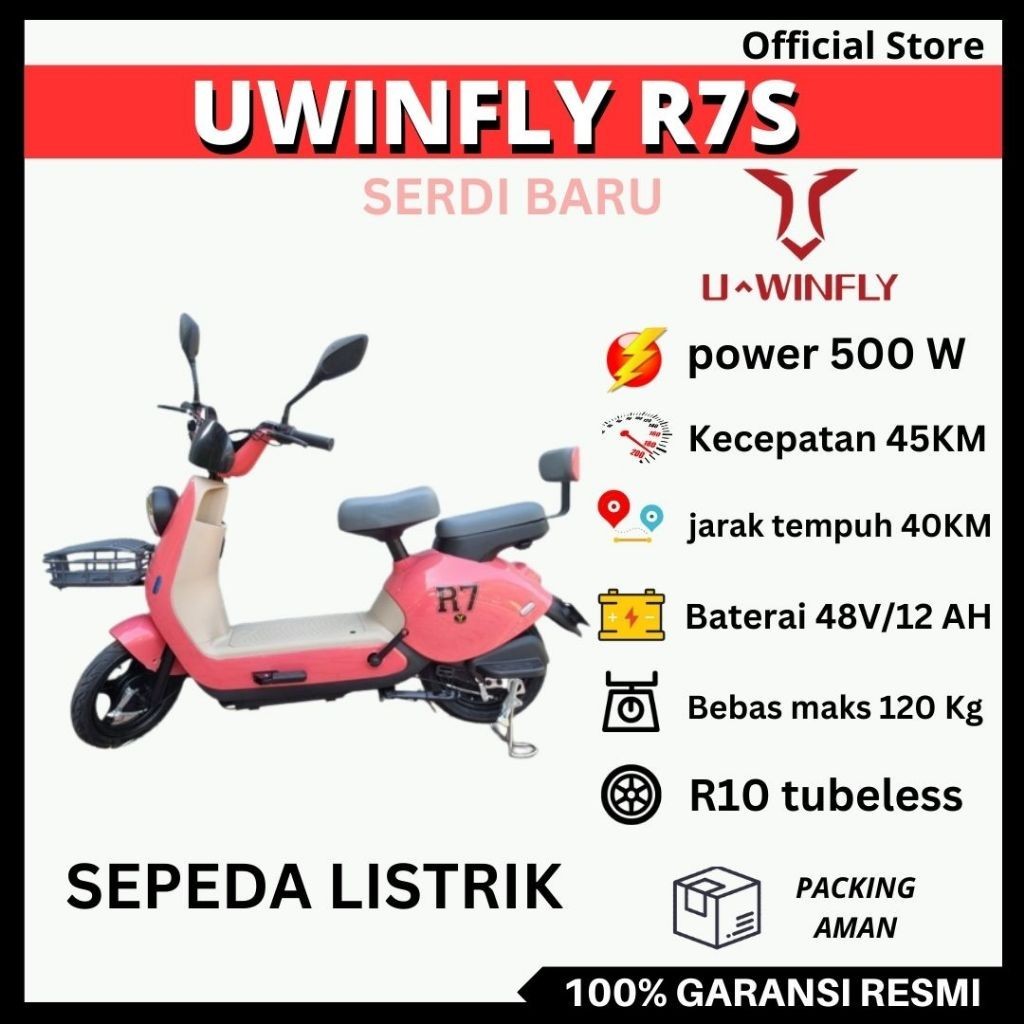 Jual SEPEDA LISTRIK UWINFLY R7S - SEPEDA LISTRIK R7 S UWINFLY POWER ...